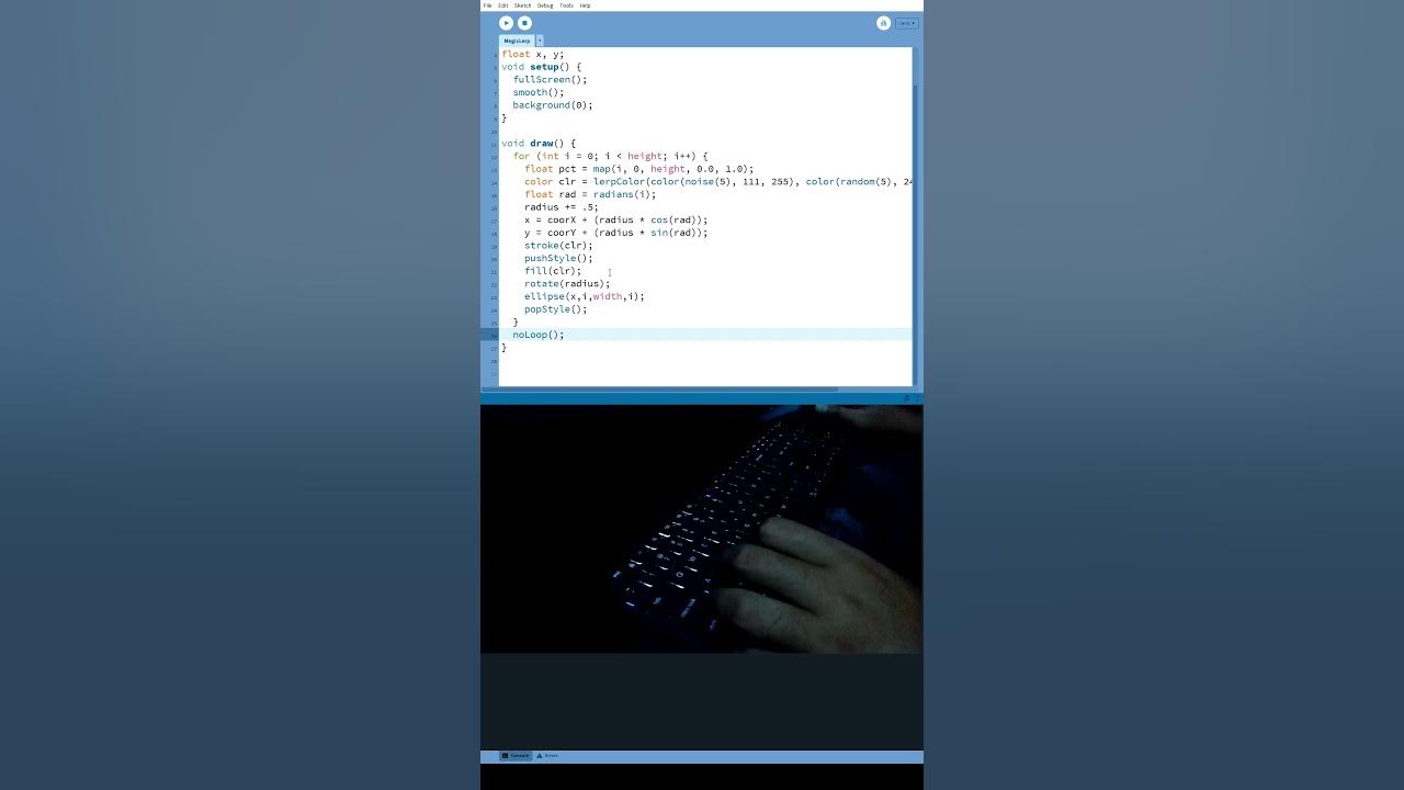 Riak riak biru : Creative Coding, Processing #programming #coding - YouTube