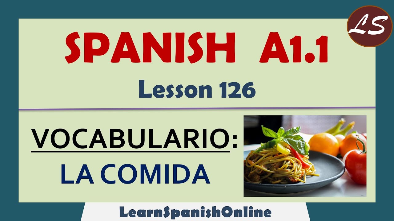 La Comida en Español - Vocabulario - Food in Spanish | Spanish A1 ...
