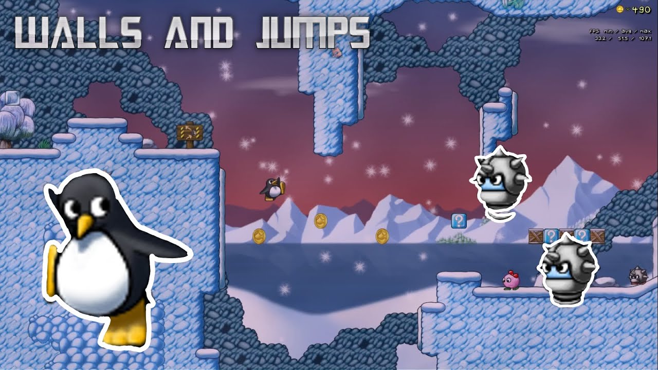 SuperTux Level preview - Walls and jumps - YouTube