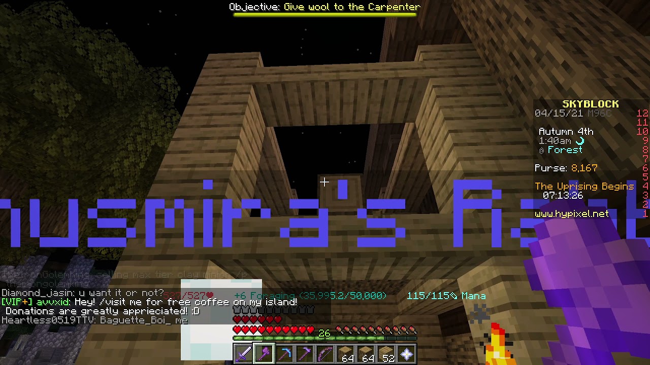 Slime Minion Get & Getting Ready For Fishing: Magzie's Hypixel Skyblock ...