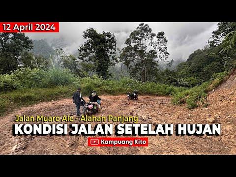Kondisi Tanjakkan Jalan Muaro Aie Alpa setelah hujan lebat - YouTube