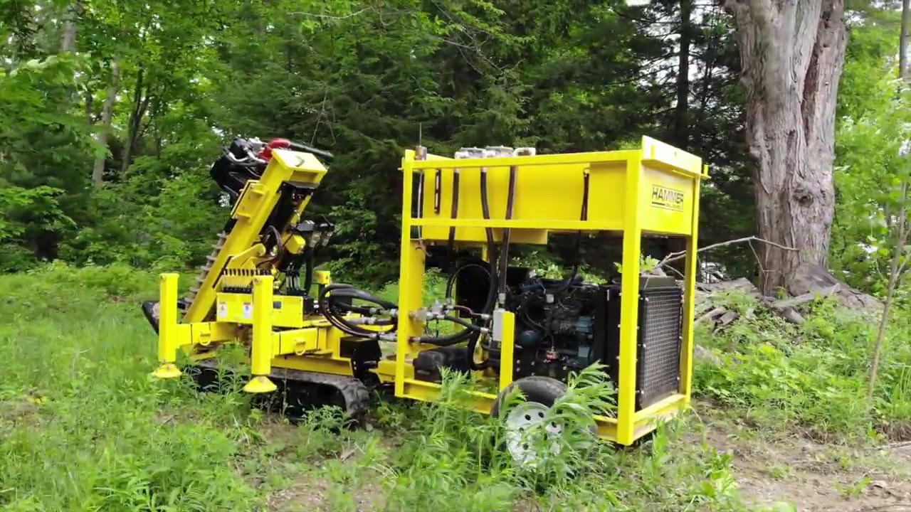 Micropile Low Headroom Drilling Rig - YouTube