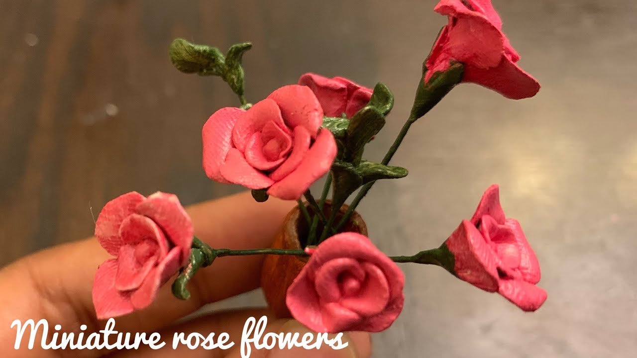 Miniature rose flower tutorial/tiny roses/DIY/greytreepie - YouTube