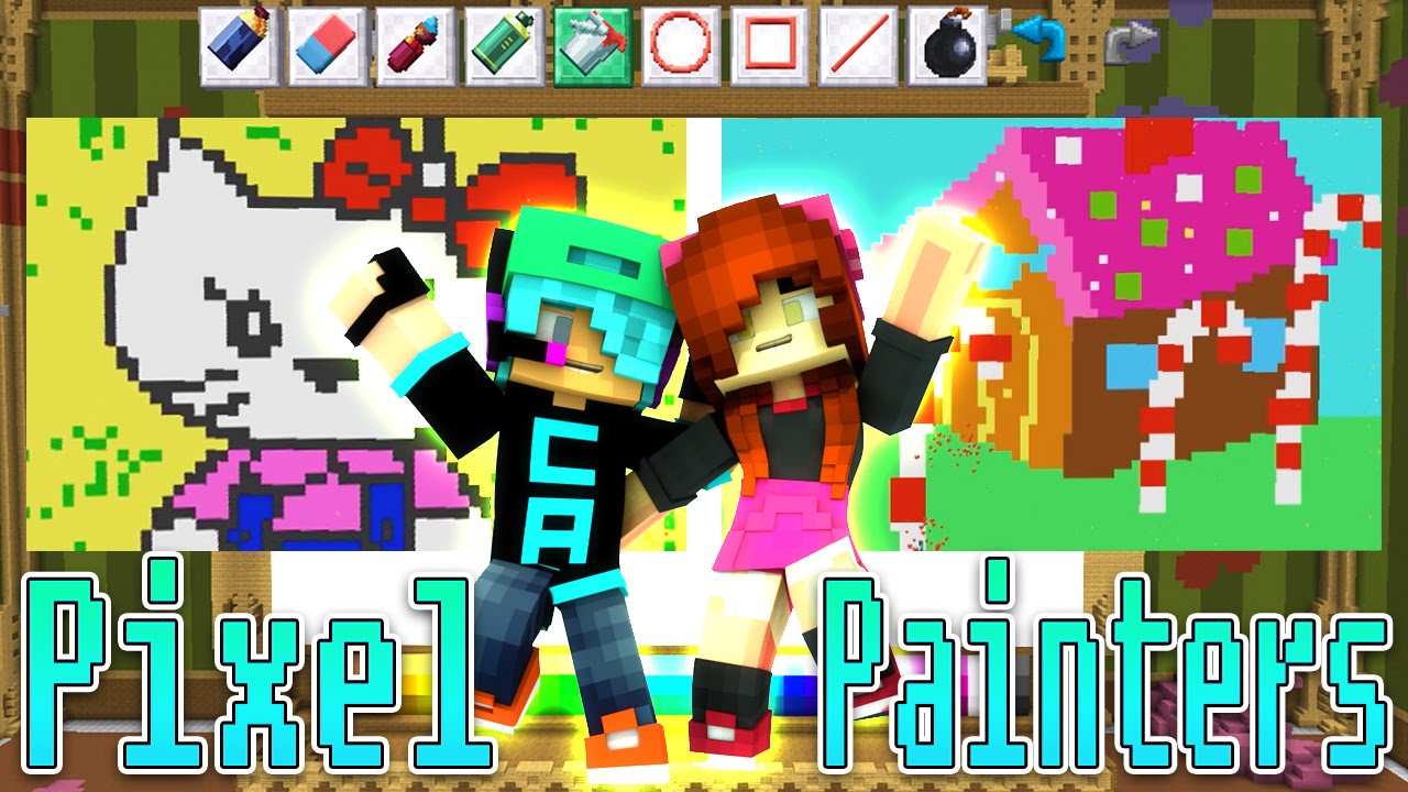 Hello Kitty in Candyland - Hypixel Pixel Painters with Gamer Chad ...