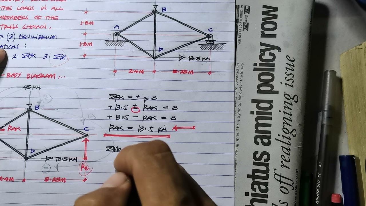 Method of Joints Problem Solving_2 of 3 Problems_STATICS OF RIGID ...