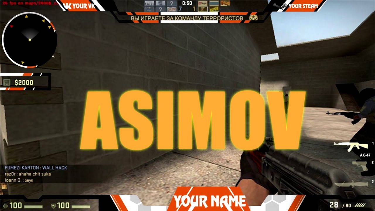 Twitch TV Free Stream Overlay (ASIMOV) to CS:GO + PSD #5 - YouTube