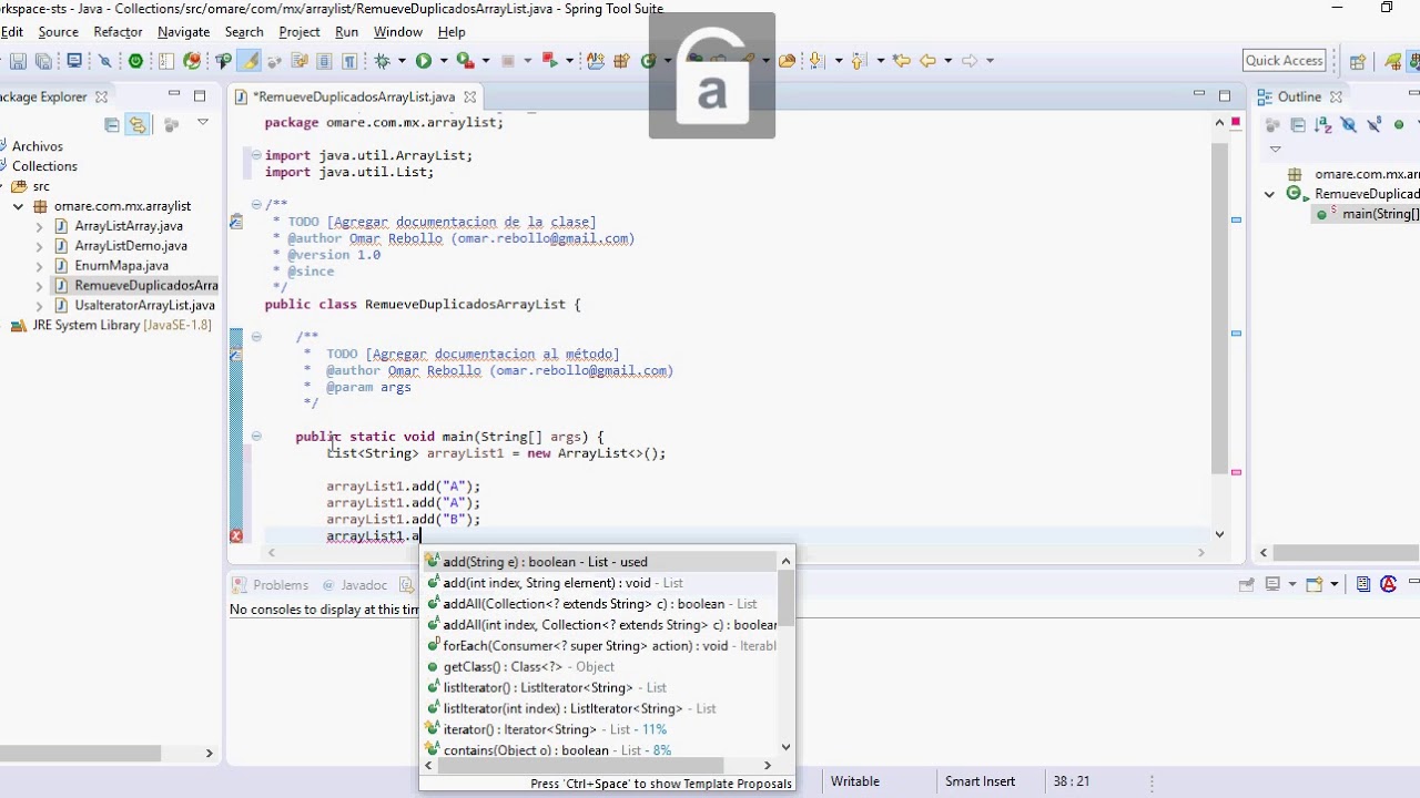 Programacion Java Arraylist Remueve Duplicados Youtube