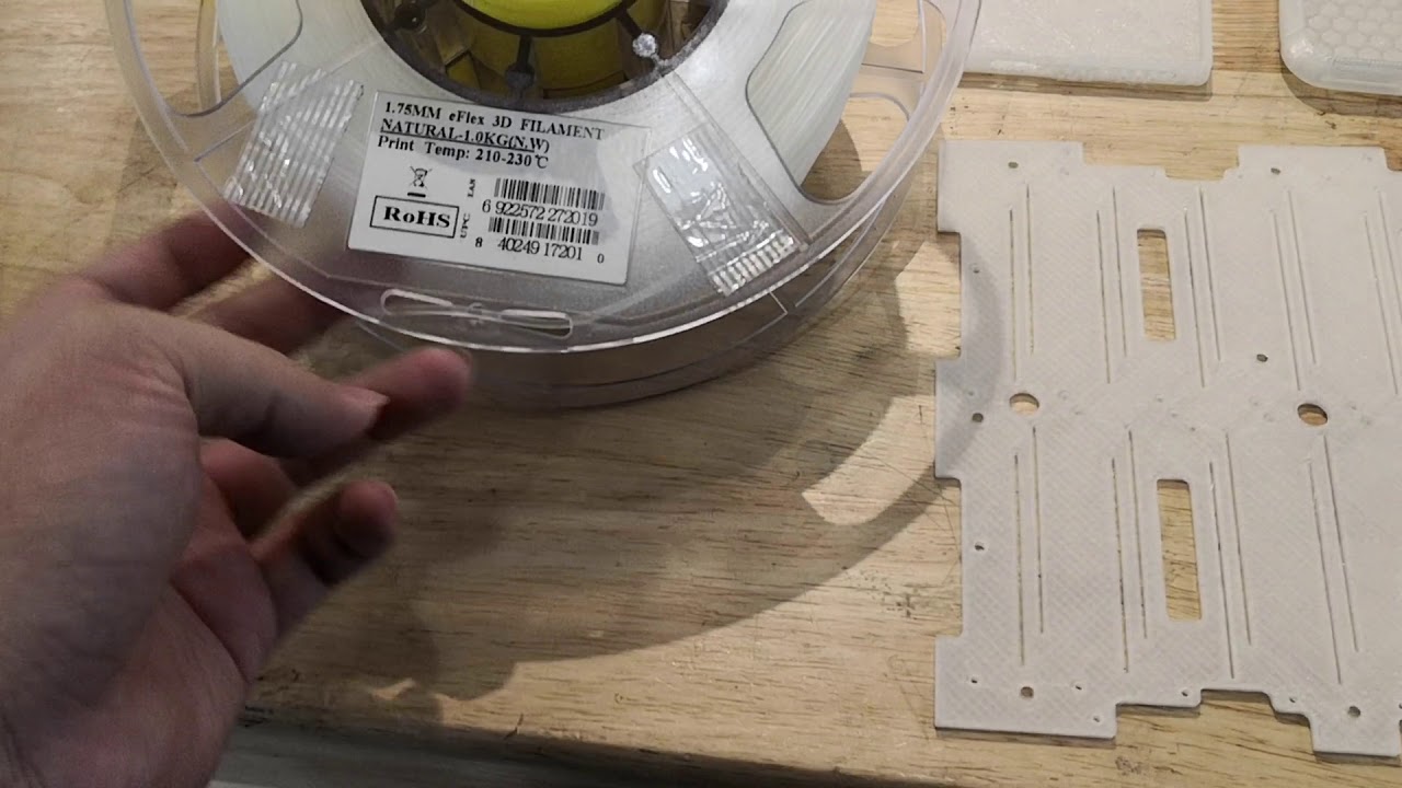 Esun eflex เส้น flexible สำหรับ 3D Printer - YouTube