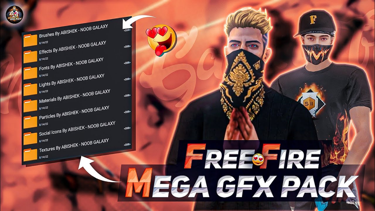 Free Fire Mega Gfx Pack - 2022 🔥 || Thumbnail Pack 💫 || Noob Galaxy ff ...