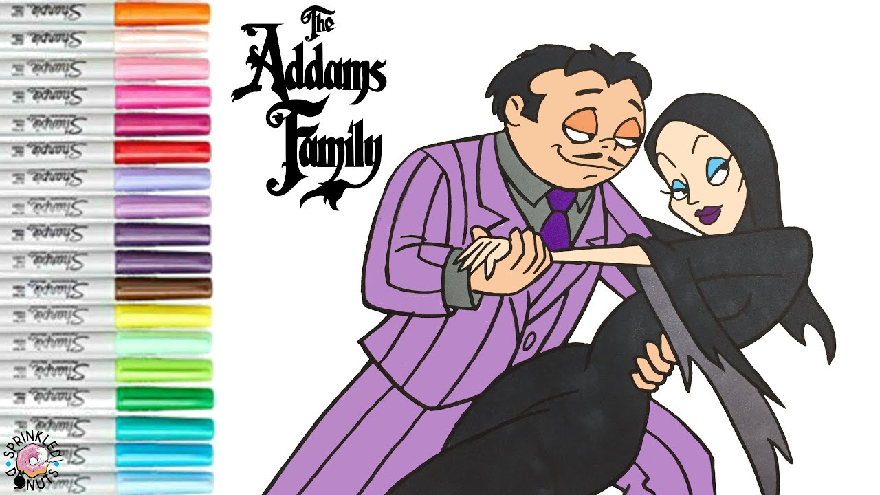 The Addams Family Coloring Book Pages Gomez Morticia Pugsley and ...