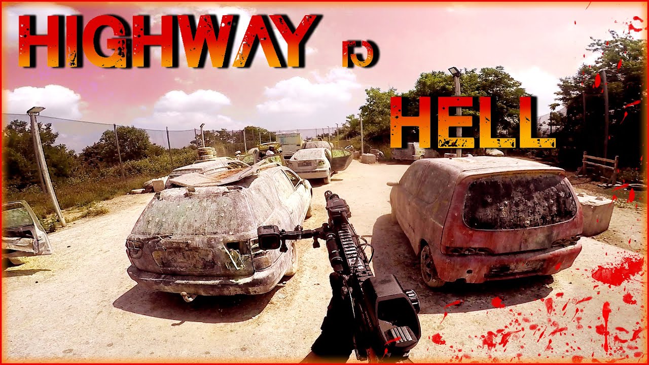 Paintball highway battle / 2 rounds Teamdeathmatch - YouTube