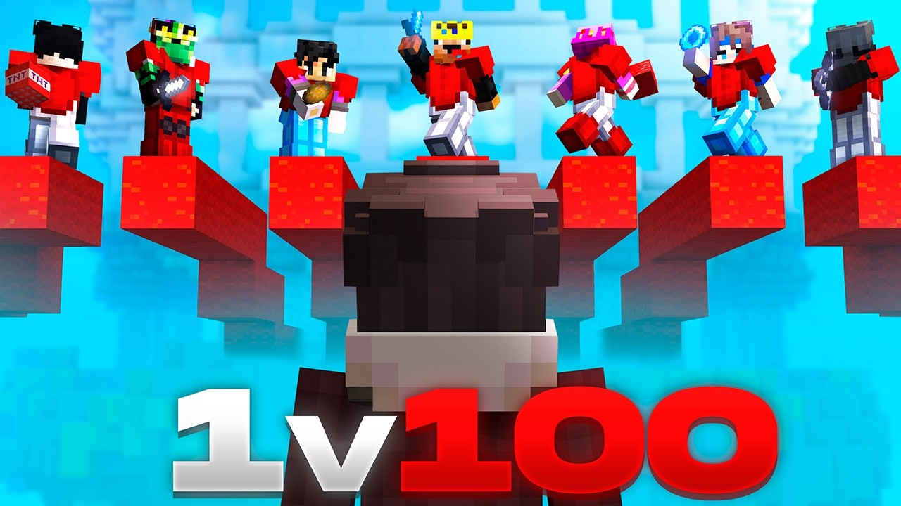 I Fought 100 Minecraft Players - YouTube