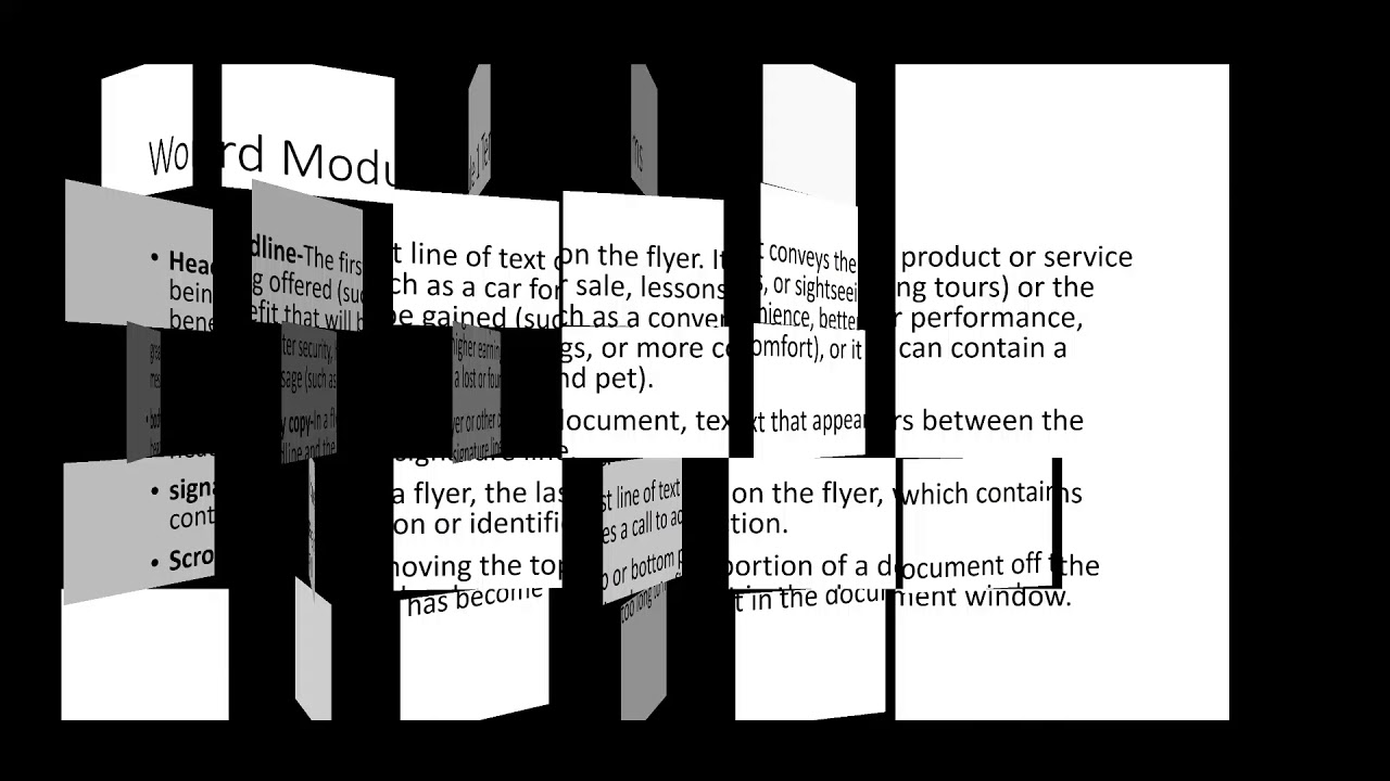Word Module 1 Notes - YouTube