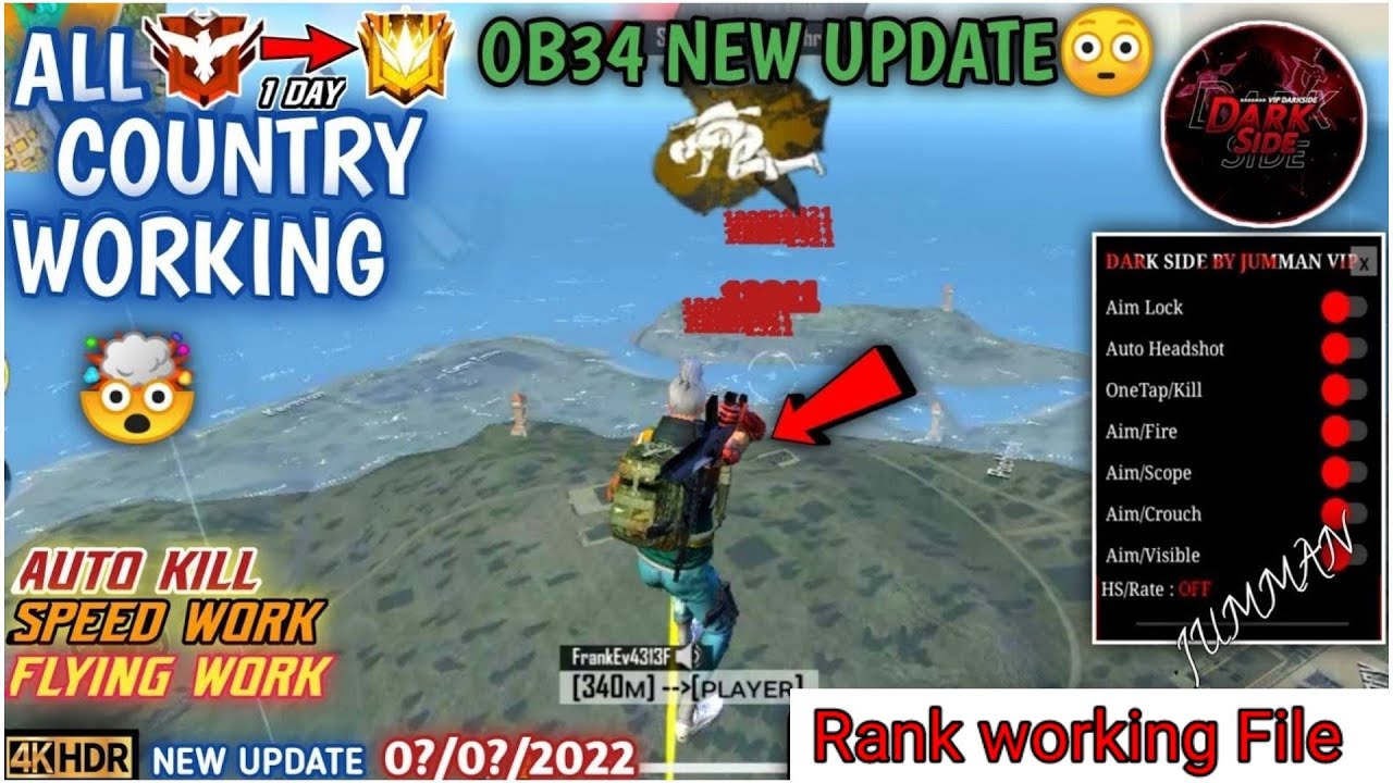 free fire ffh4x ranked working injector | ffh4x fly auto kill mod menu ...