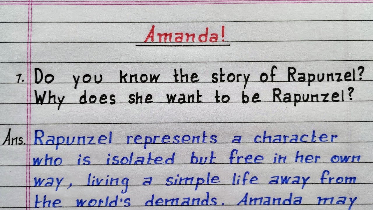 Do you know the story of Rapunzel? Class 10 English poem Question ...