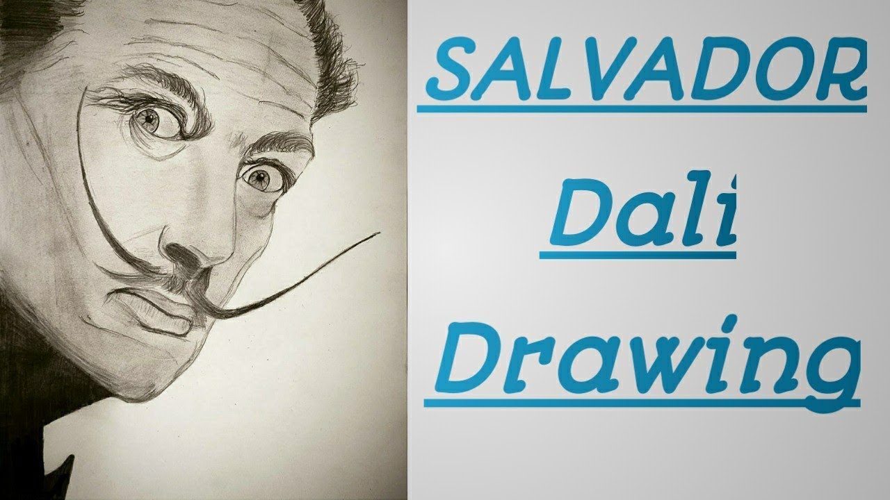 SALVADOR DALI DRAWING// Mechanical Pencil and Graphite Pencil - YouTube