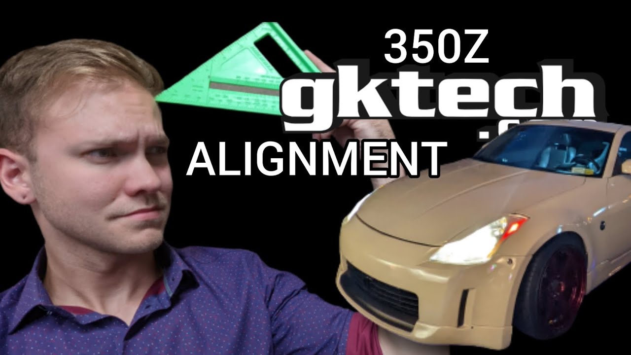 350z GkTech Lower Alignment - stock upper control arms - YouTube