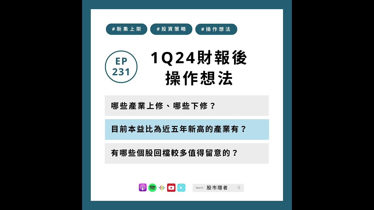 EP231｜1Q24 財報後操作想法 - YouTube