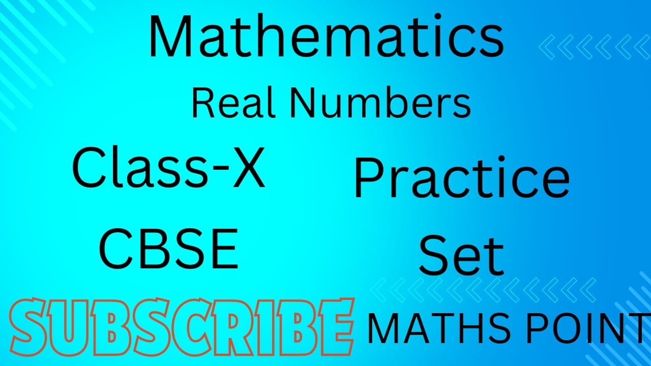 Class X-Mathematics:Practice Questions based on Real Numbers #cbse # ...