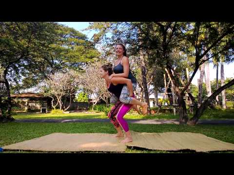 Jumping in piggy back