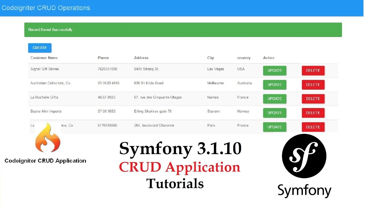 How To Make A Crud Application Using Symfony3 And Bootstrap For Beginners Hindi Youtube