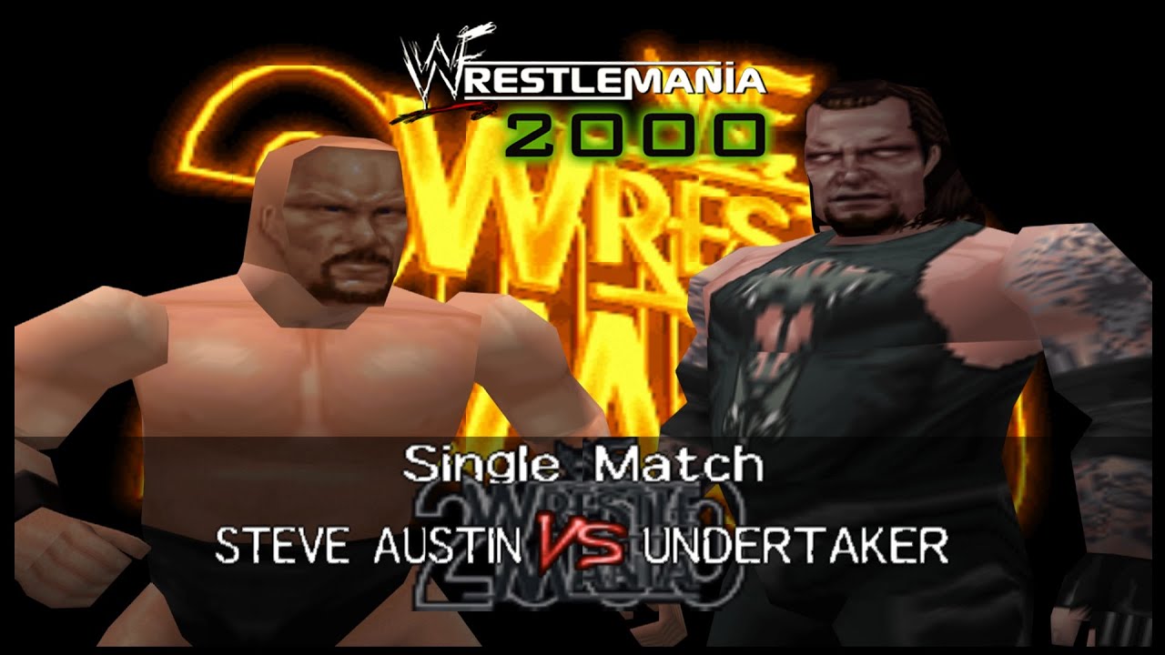 WWF Wrestlemania 2000 | Steve Austin vs Undertaker | 2/3 Falls ...