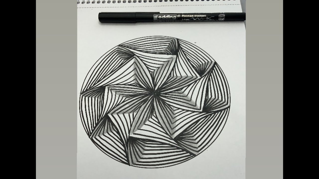 Let’s start drawing doodle pattern Art 3D - YouTube