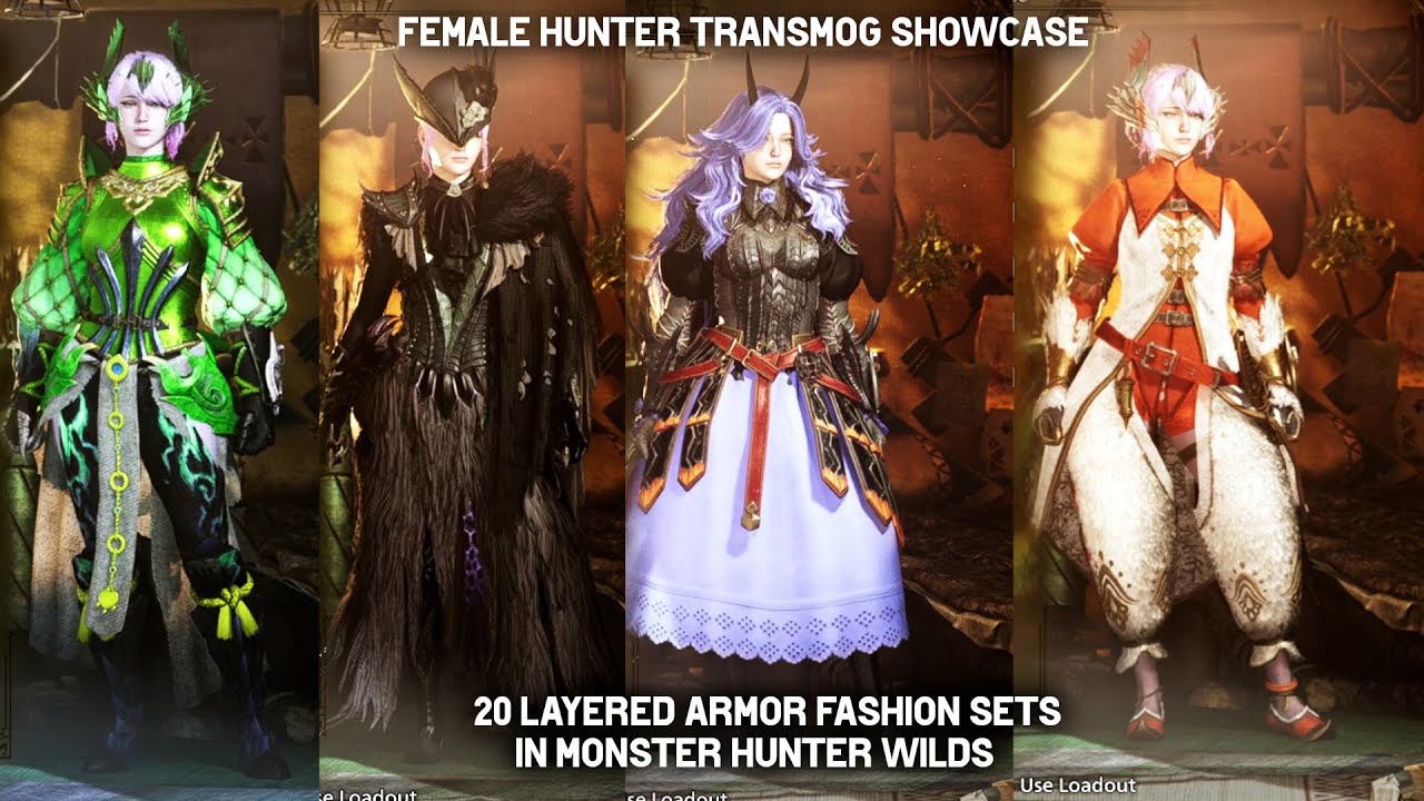 20 Layered Armor Fashion Sets in Monster Hunter Wilds | Female Hunter Transmog Showcase - YouTube