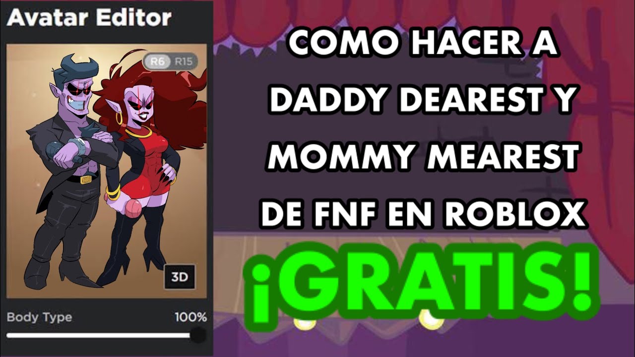 Como hacer a Daddy Dearest y Mommy Mearest de FNF en Roblox (GRATIS ...