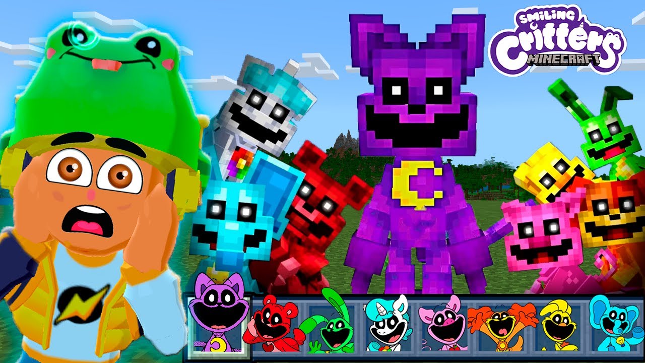 ¡LOS SMILING CRITTERS en MINCRAFT MOD! (POPPY PLAYTIME CHAPTER 3) 🐸 ...
