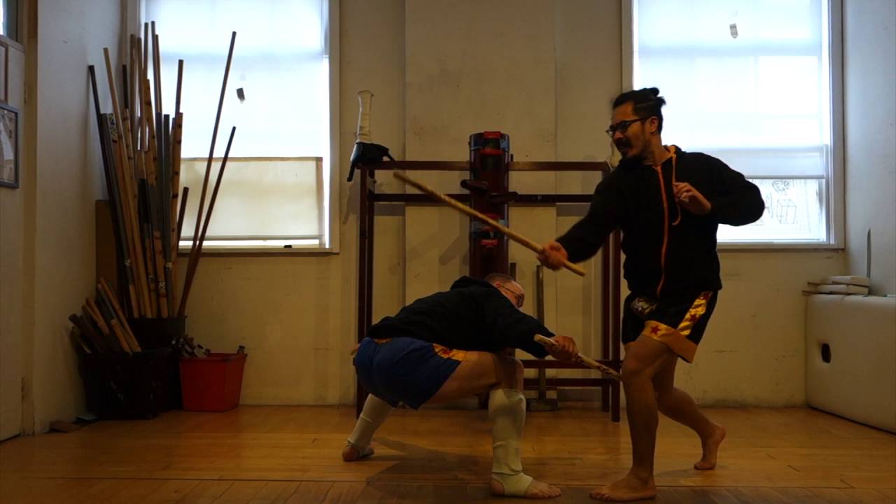 Gordon McAdam from Combat Arts demonstrates thai boxing, kali and silat ...