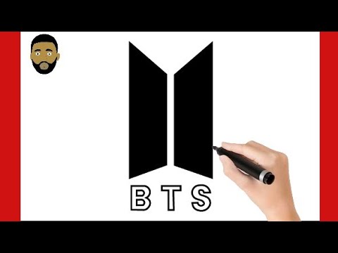 HOW TO DRAW BTS LOGO - YouTube