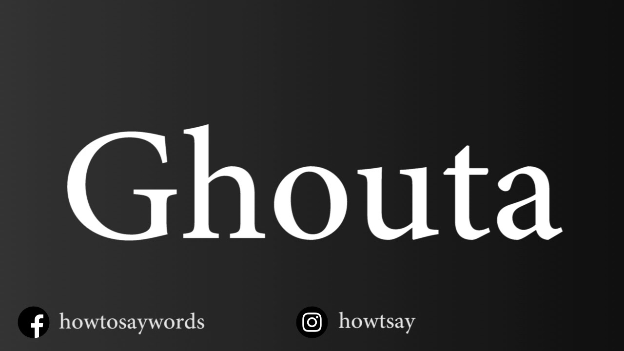 How To Pronounce Ghouta - YouTube