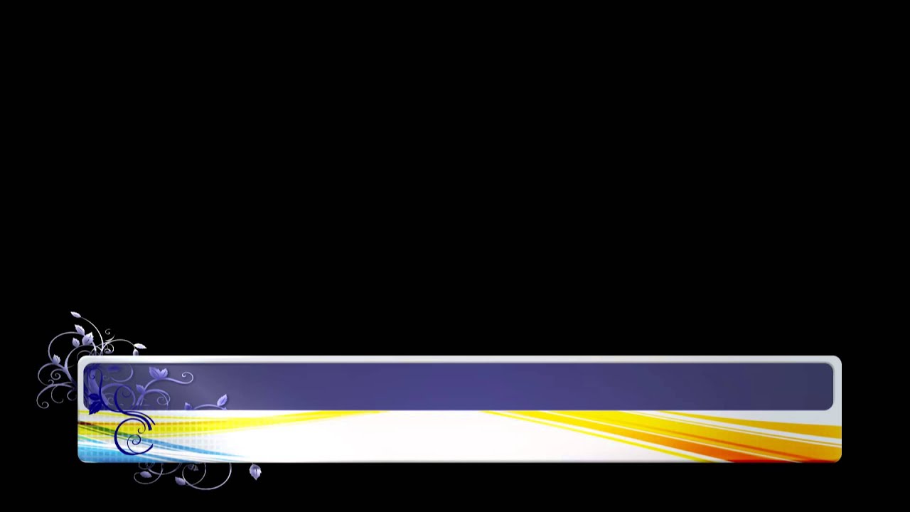 floral design lower third 2 fields - YouTube