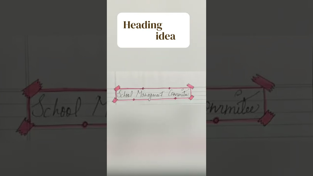 @S.M Heading design idea for project file!! Heading design idea for ...