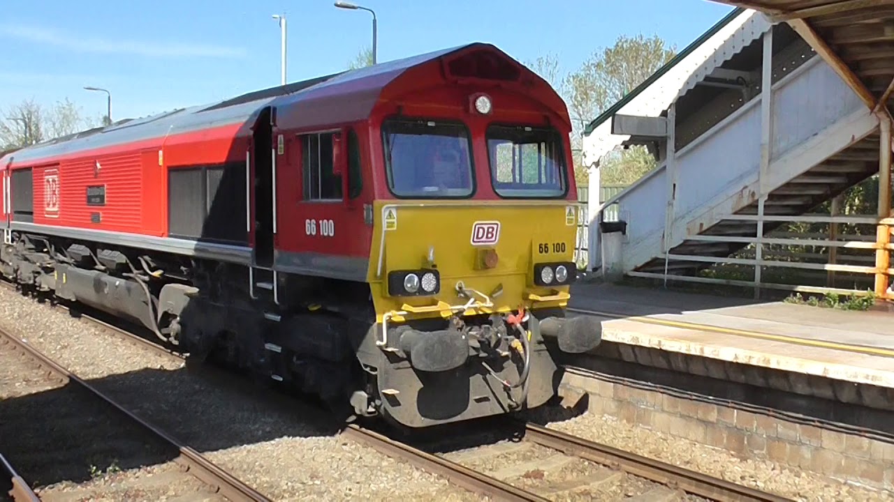 DB Cargo UK Class 66 no: 66100 @ Chepstow {693U} 15/04/2020. - YouTube
