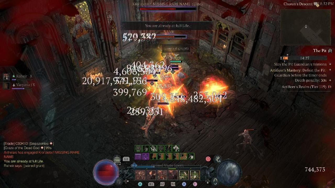 Diablo 4 Season 6 Spiritborn Touch of Death - Pit 119 clear - YouTube