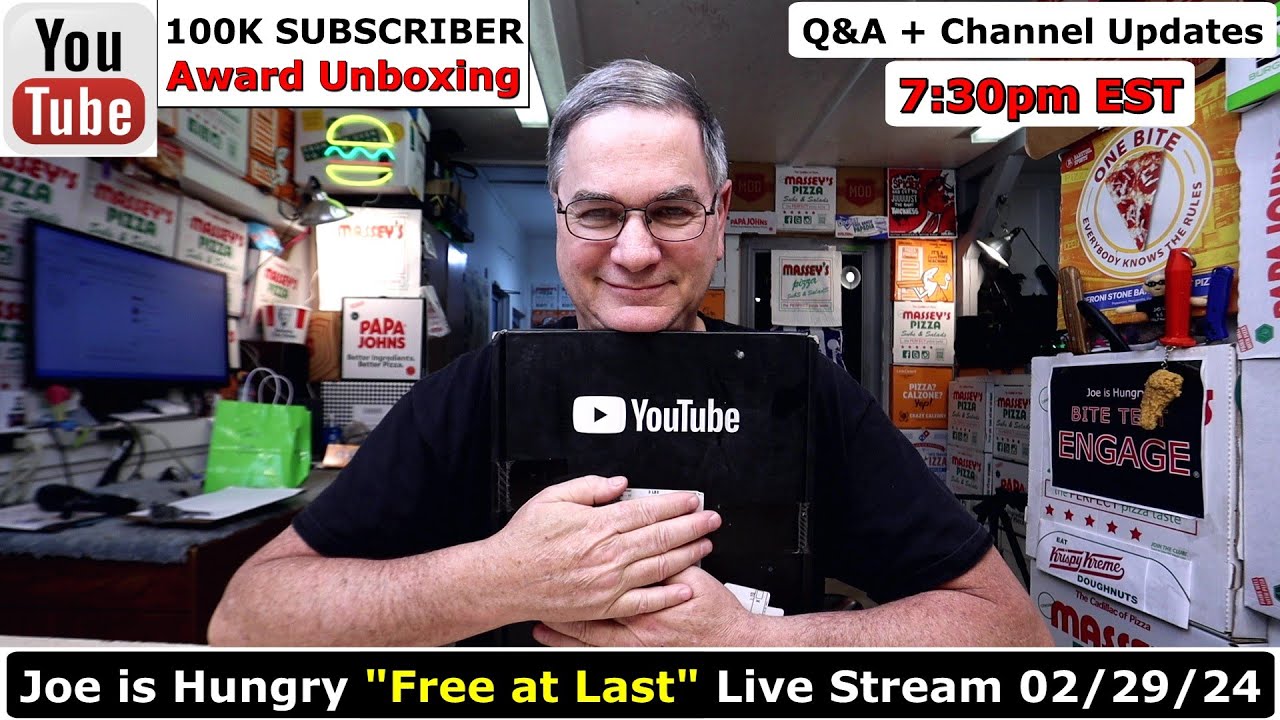 Joe is Hungry "Free at Last" Live Stream 02/29/24 07:30PM EST Youtube ...