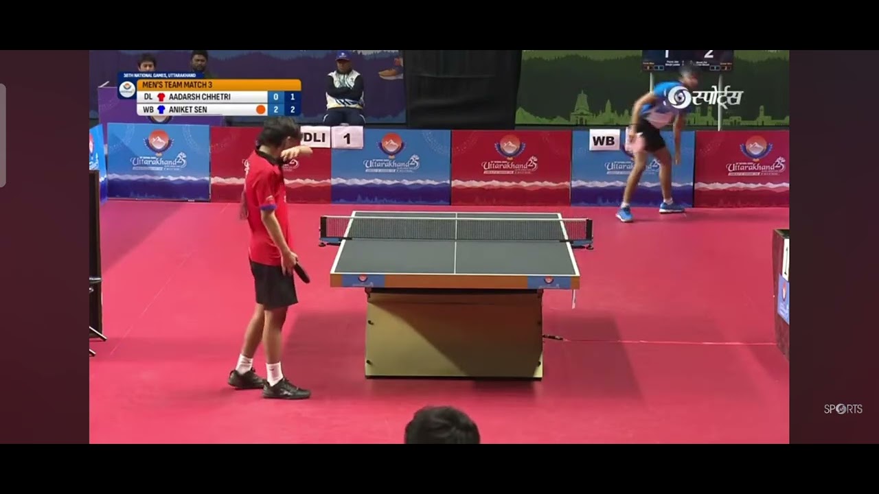 Aniket Sen Choudhury VS Adarsh Om Chettri || 38th National Games ...