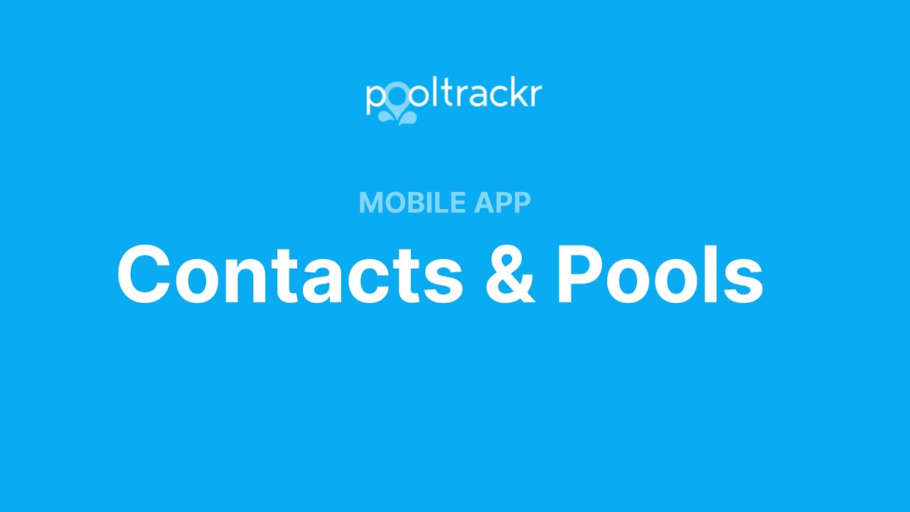 Pooltrackr mobile app | Managing pools & contacts - YouTube