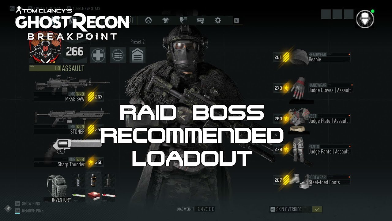 Raid Boss Recommended Loadout in Ghost Recon: Breakpoint - YouTube