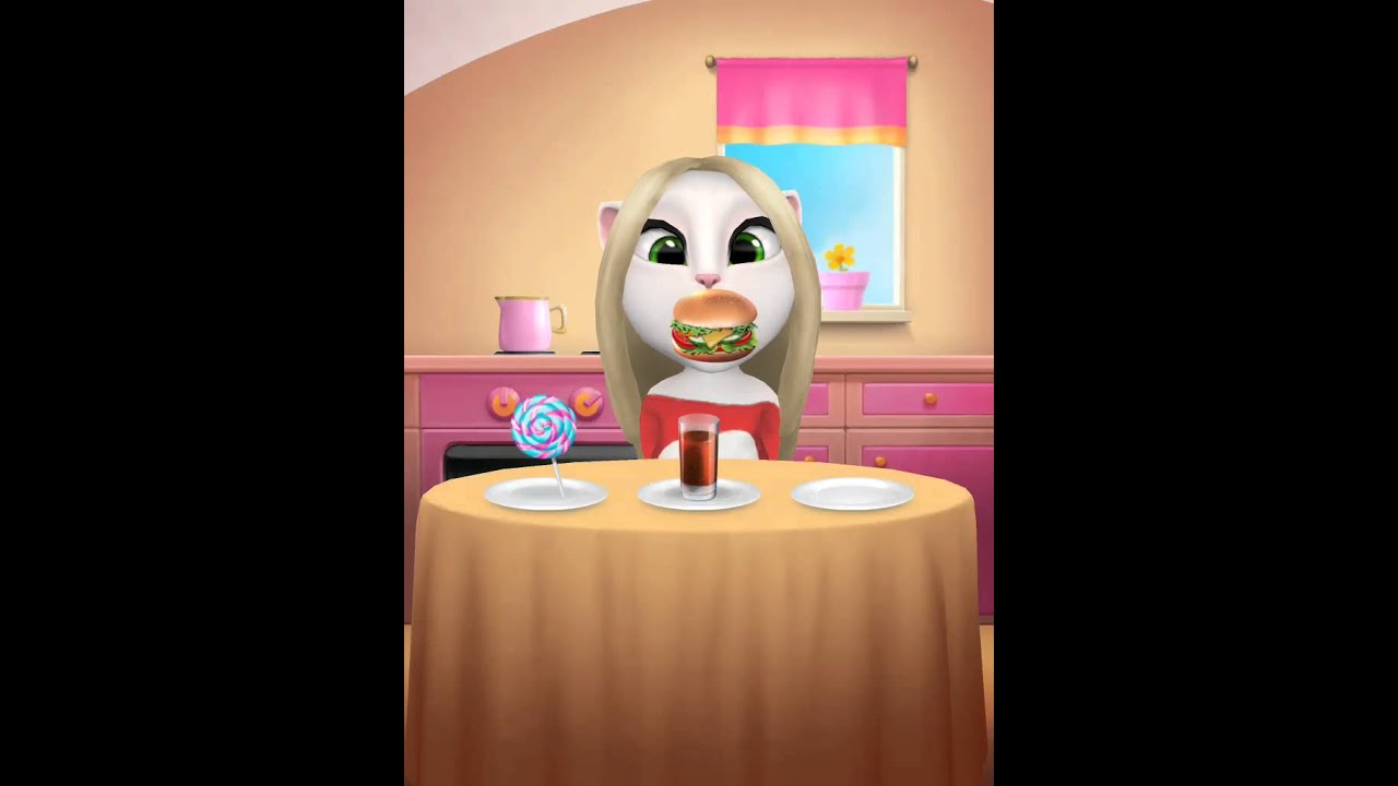 [My Talking Angela] Angela likes burgers! - YouTube