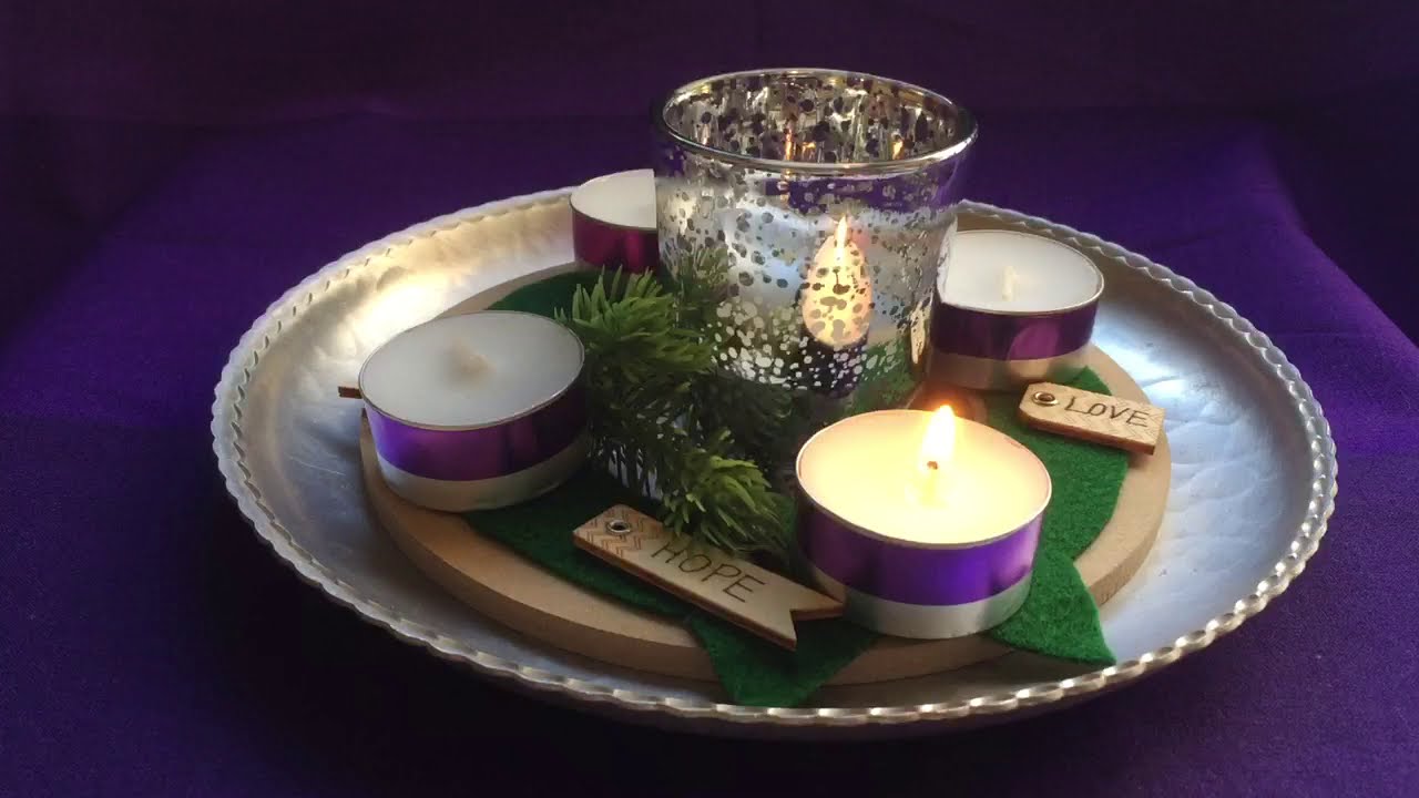 Advent 1 Wreath Lighting - YouTube