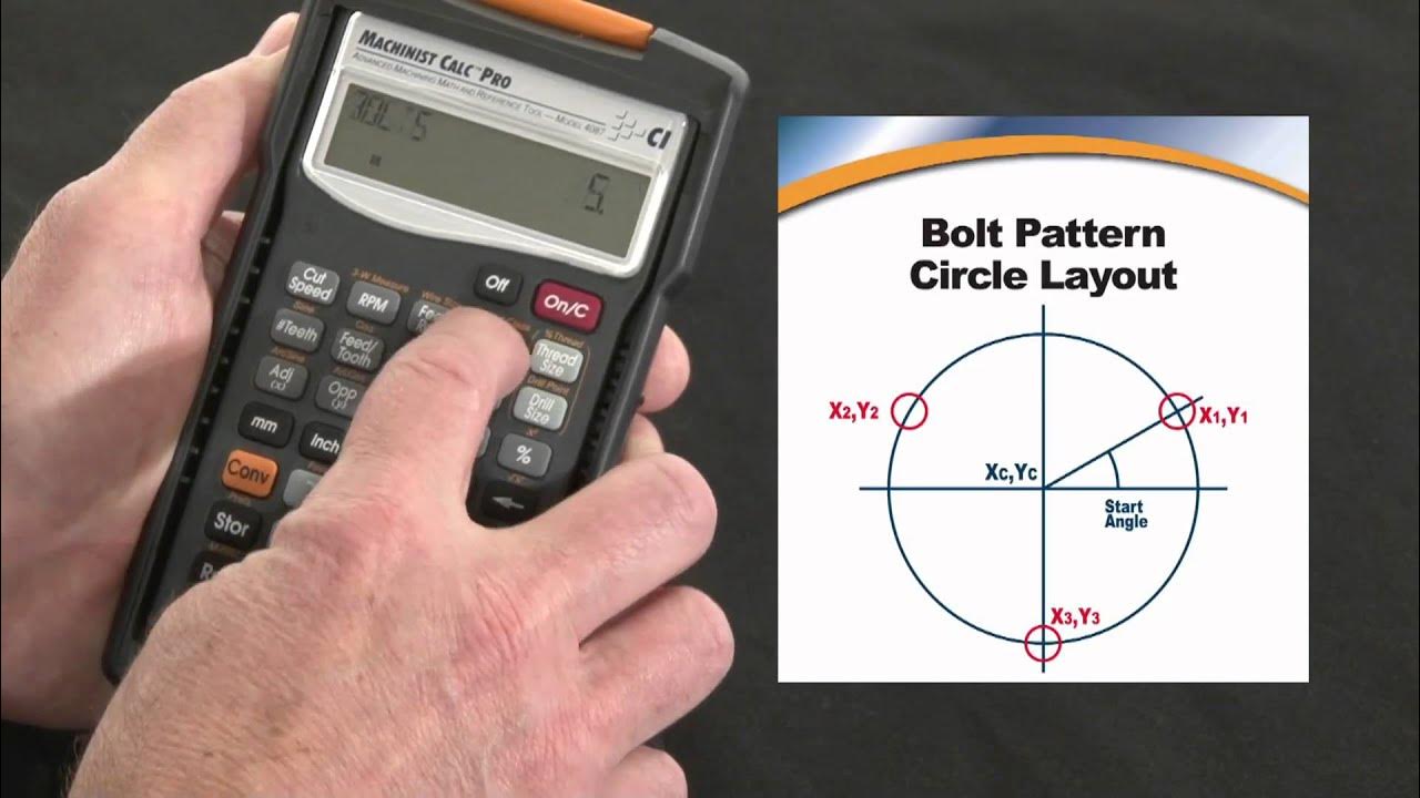 Machinist Calc Pro Bolt Pattern Circle Layout How To Calculate - YouTube