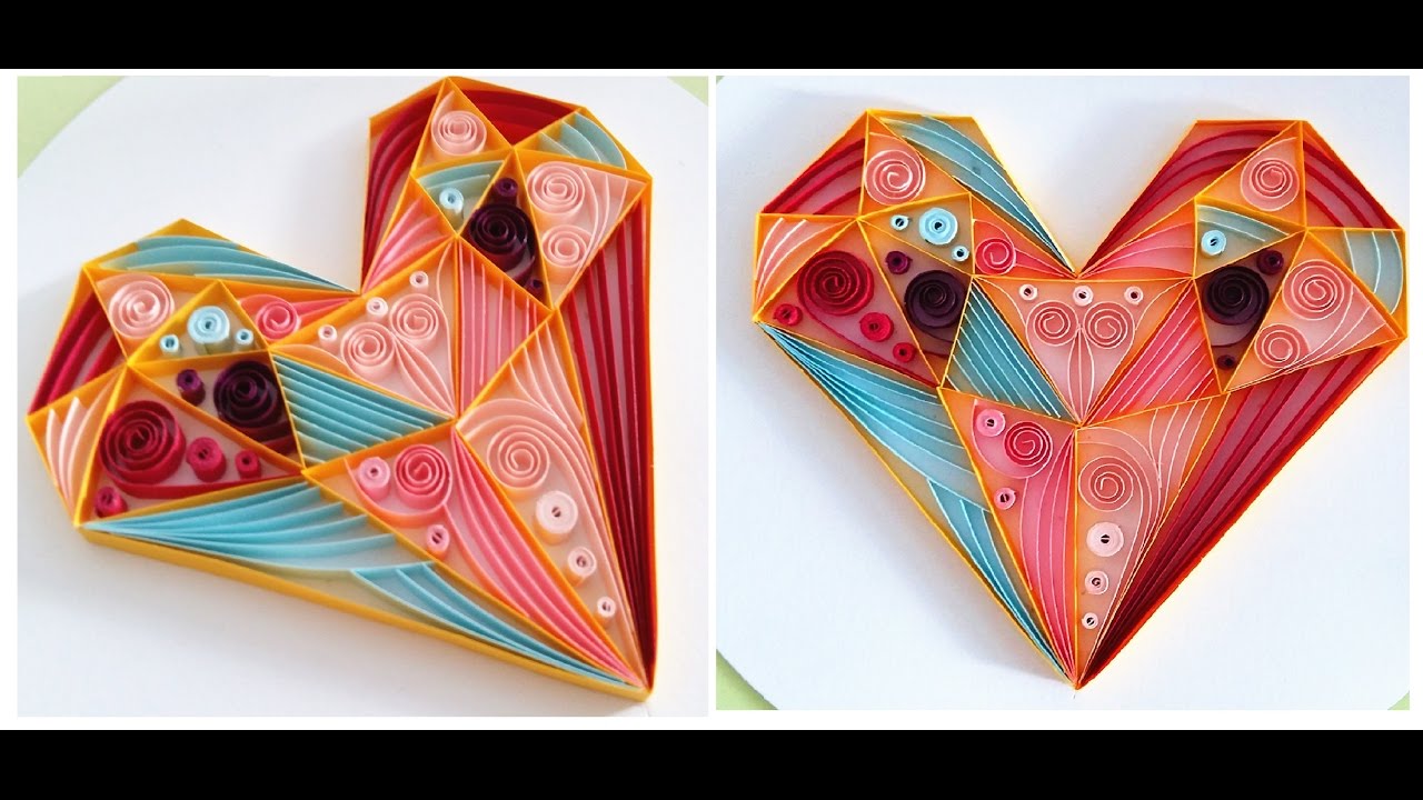 Quilling Love Heart Valentine's Day Gift Ideas 1 - YouTube