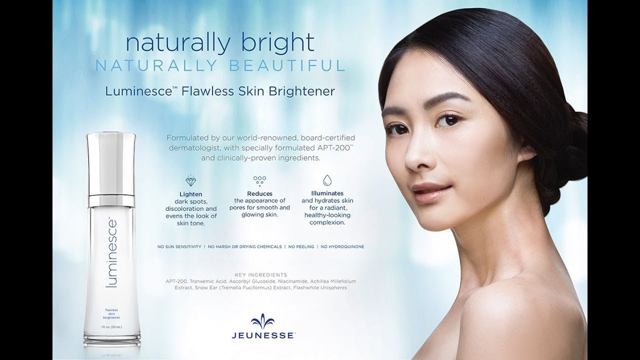 LUMINESCE FLAWLESS SKIN BRIGHTENER ACTUAL DEMO JEUNESSE - YouTube