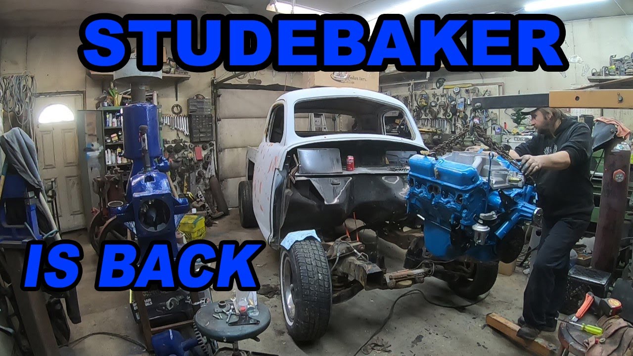 Studebaker 2R5 Truck Project. 318 Dodge Engine Install. Dakota Frame ...