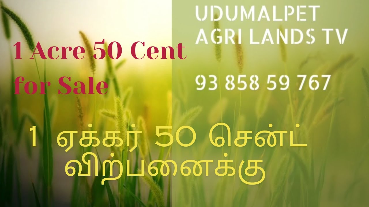 1 Acre 50 Cent Agri Land for Sale | 1 ஏக்கர் 50 சென்ட் விவசாய பூமி ...