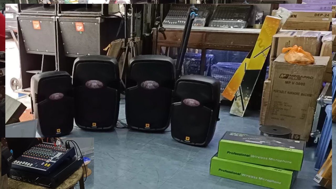Kevler Eon 15, Eon 12, Crown PR 600, Soundcraft mixer.. Testing @Rollin ...