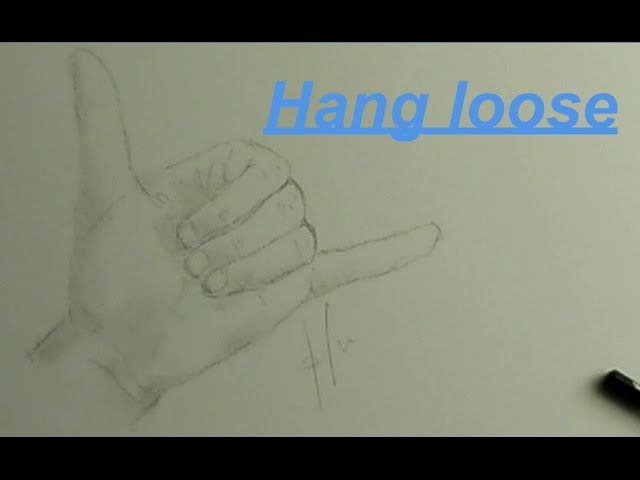 Hang Loose Hand Drawing